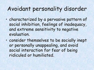 Personality Disorders msc nursing 2 nd year | PPT