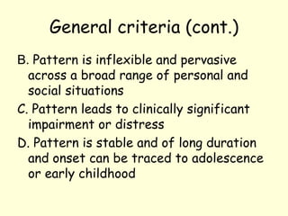 Personality Disorders msc nursing 2 nd year | PPT