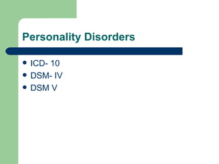Personality disorders pdf | PDF | Mental Health | Diseases and Conditions