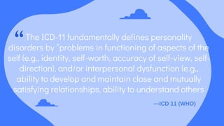 Personality Disorders: A Comprehensive Overview | PDF