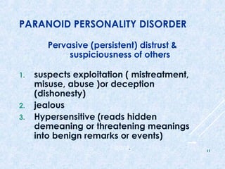 Personality disorders sajjad | PPT