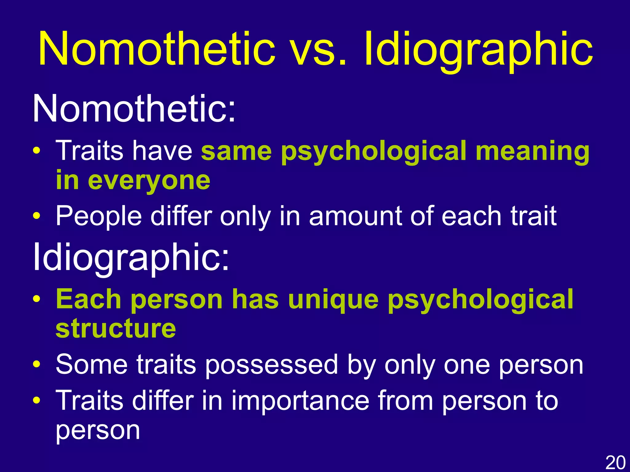 Personality: Dispositional Perspectives | ODP