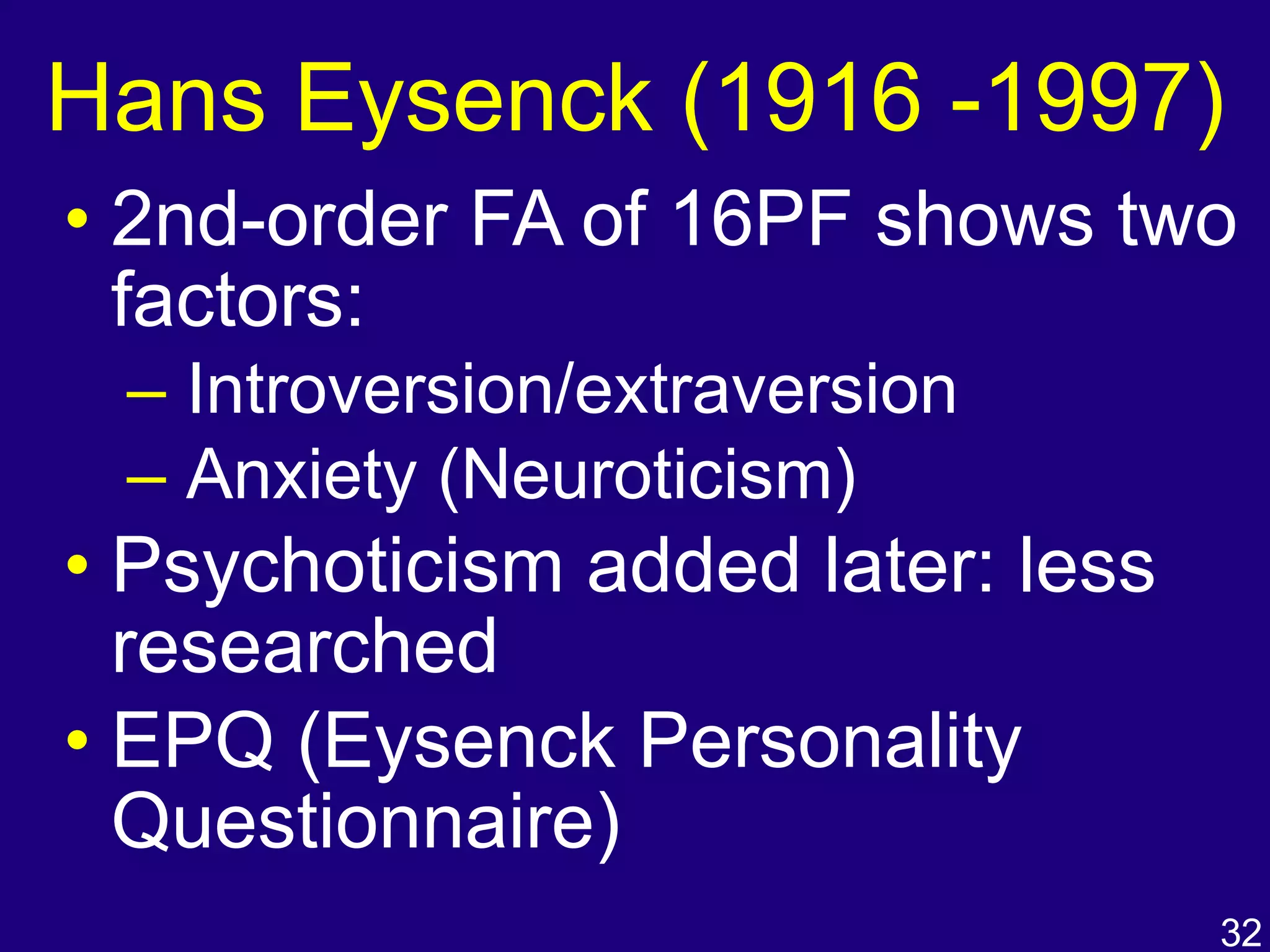 Personality: Dispositional Perspectives | ODP