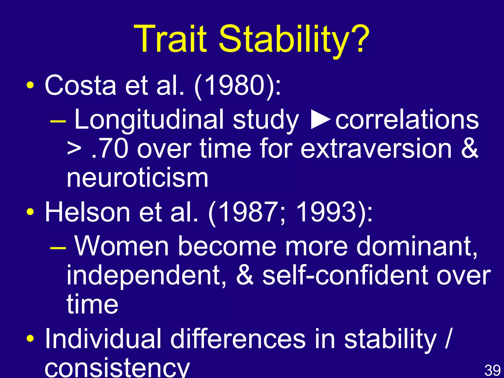 Personality: Dispositional Perspectives | ODP