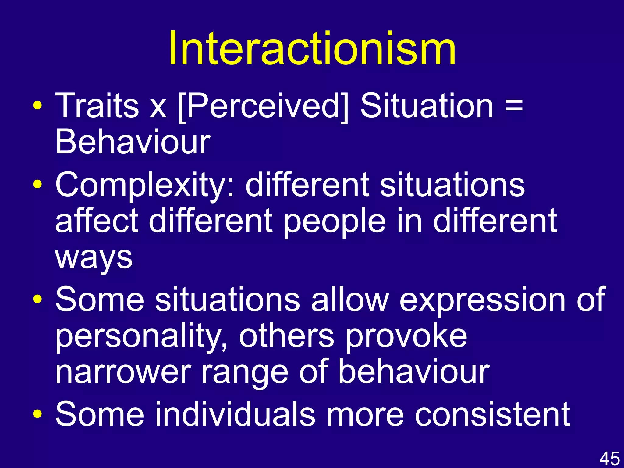 Personality: Dispositional Perspectives | ODP