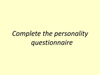 Personality effects | PDF