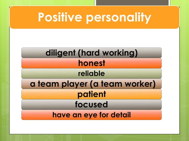 Personality for employment | PPTX | Careers