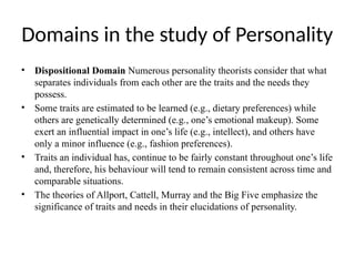 Personality for guidance related to theories | PPTX