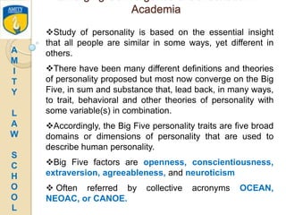 Theories of Personality | PPTX