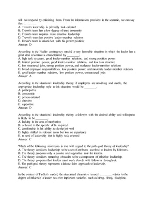 Personality & leadership quiz | DOCX