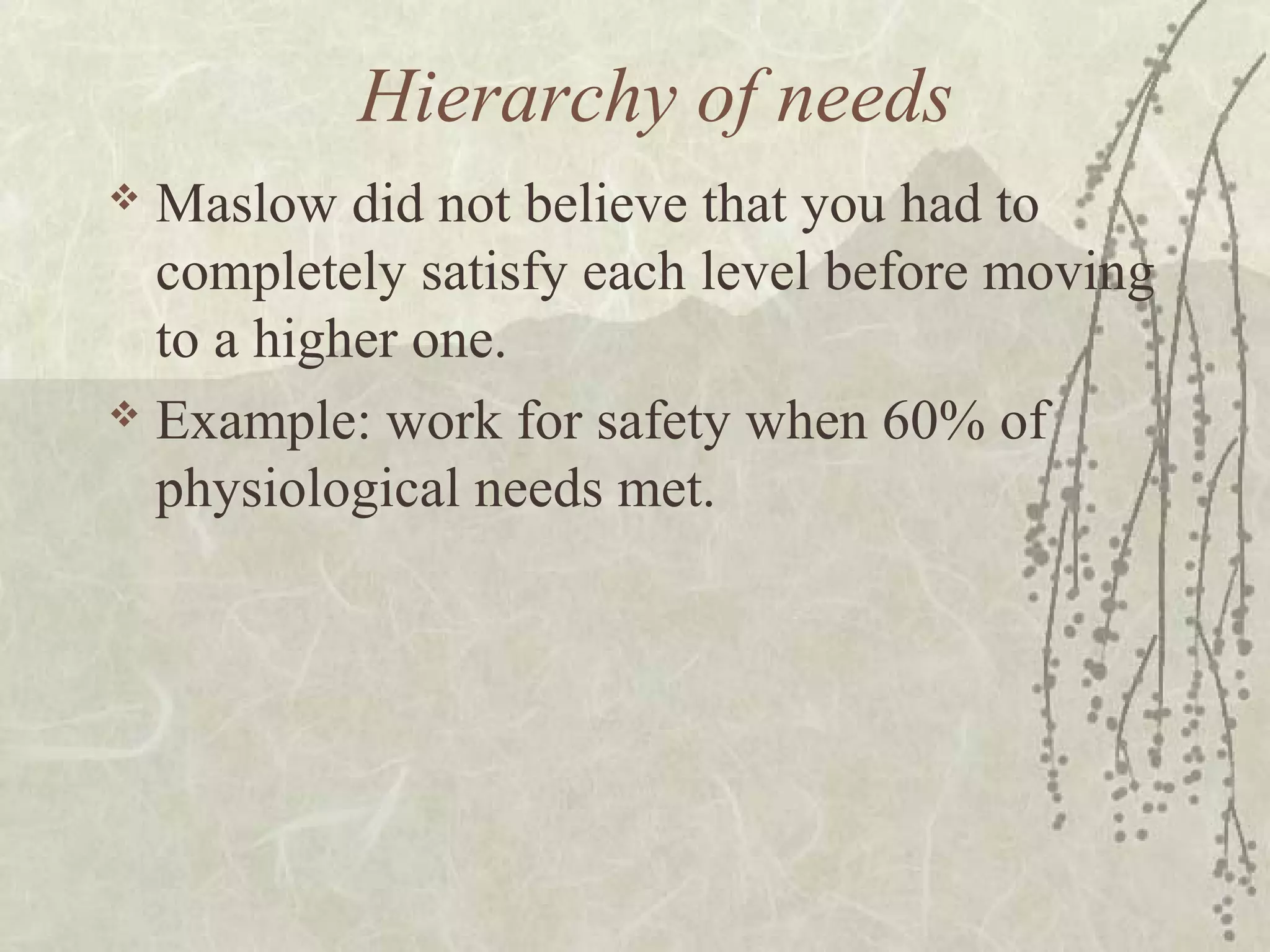 Maslow’s need hierarchy & Herzberg’s Theory | PPT | Business | Business ...
