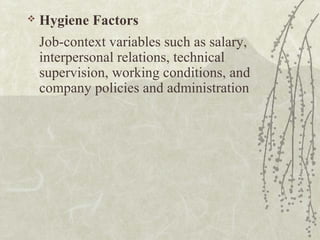 Maslow’s need hierarchy & Herzberg’s Theory | PPT | Business | Business ...