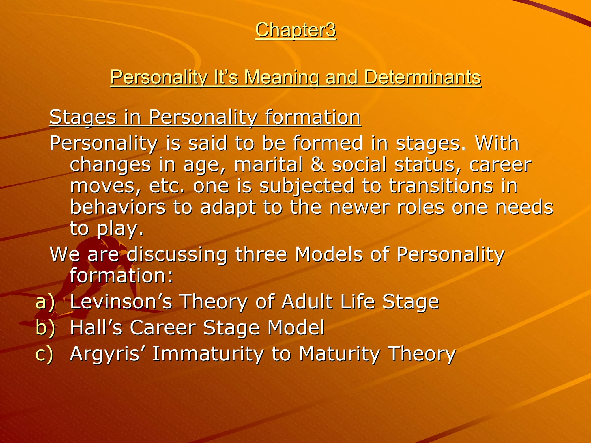 Personality: Meaning & Determinants | PDF | Careers
