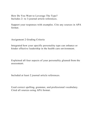 PersonalityMy personality type is ISTJ Personality (The Logis.docx