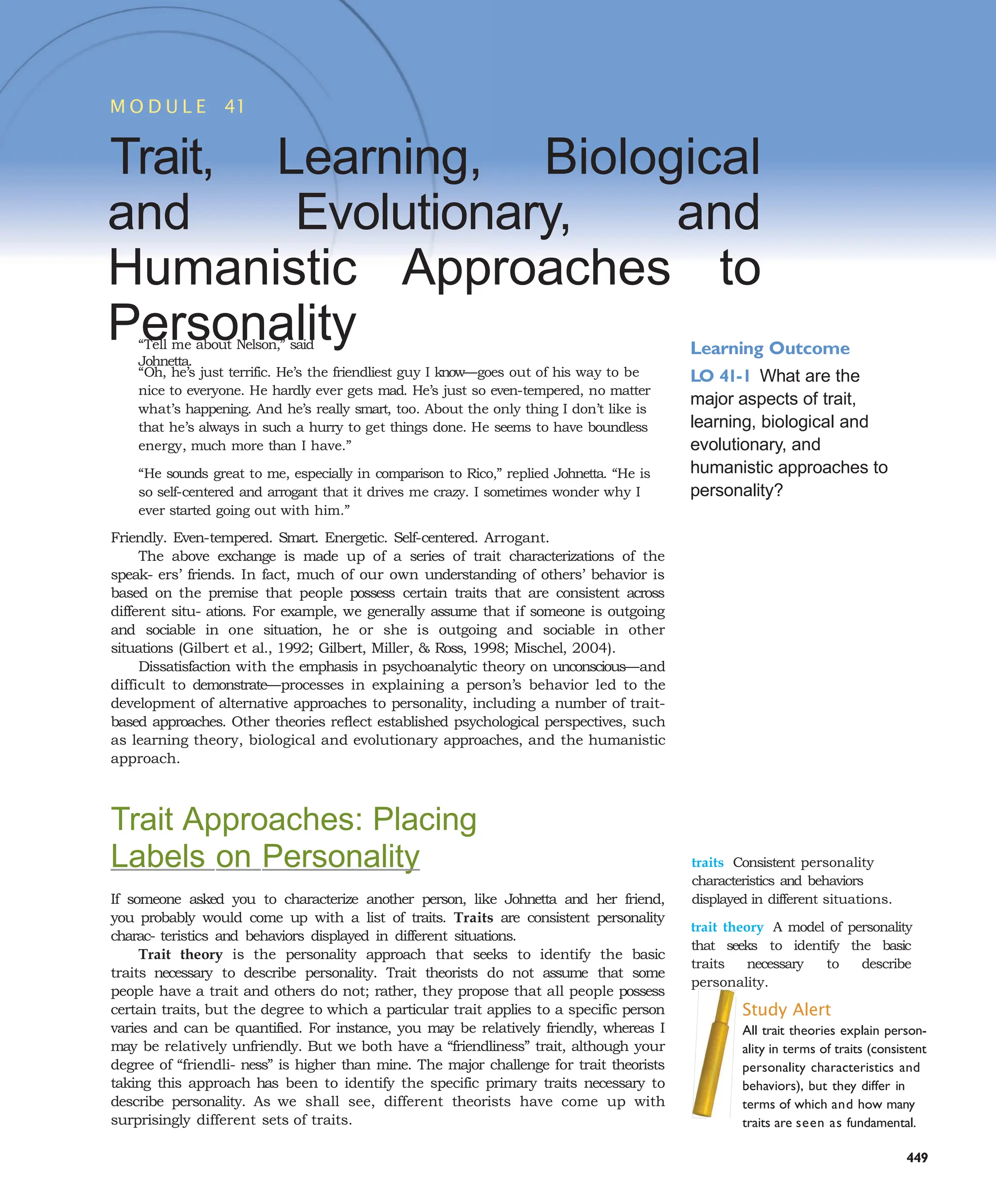 Personality notes for understanding the basic idea | PDF