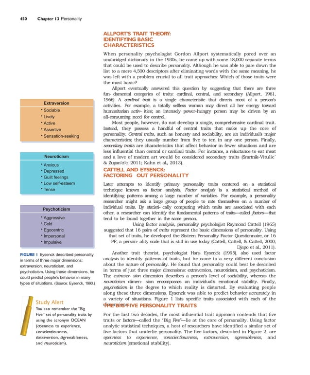 Personality notes for understanding the basic idea | PDF