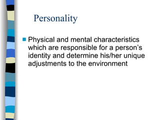 Personality Pcm | PPT