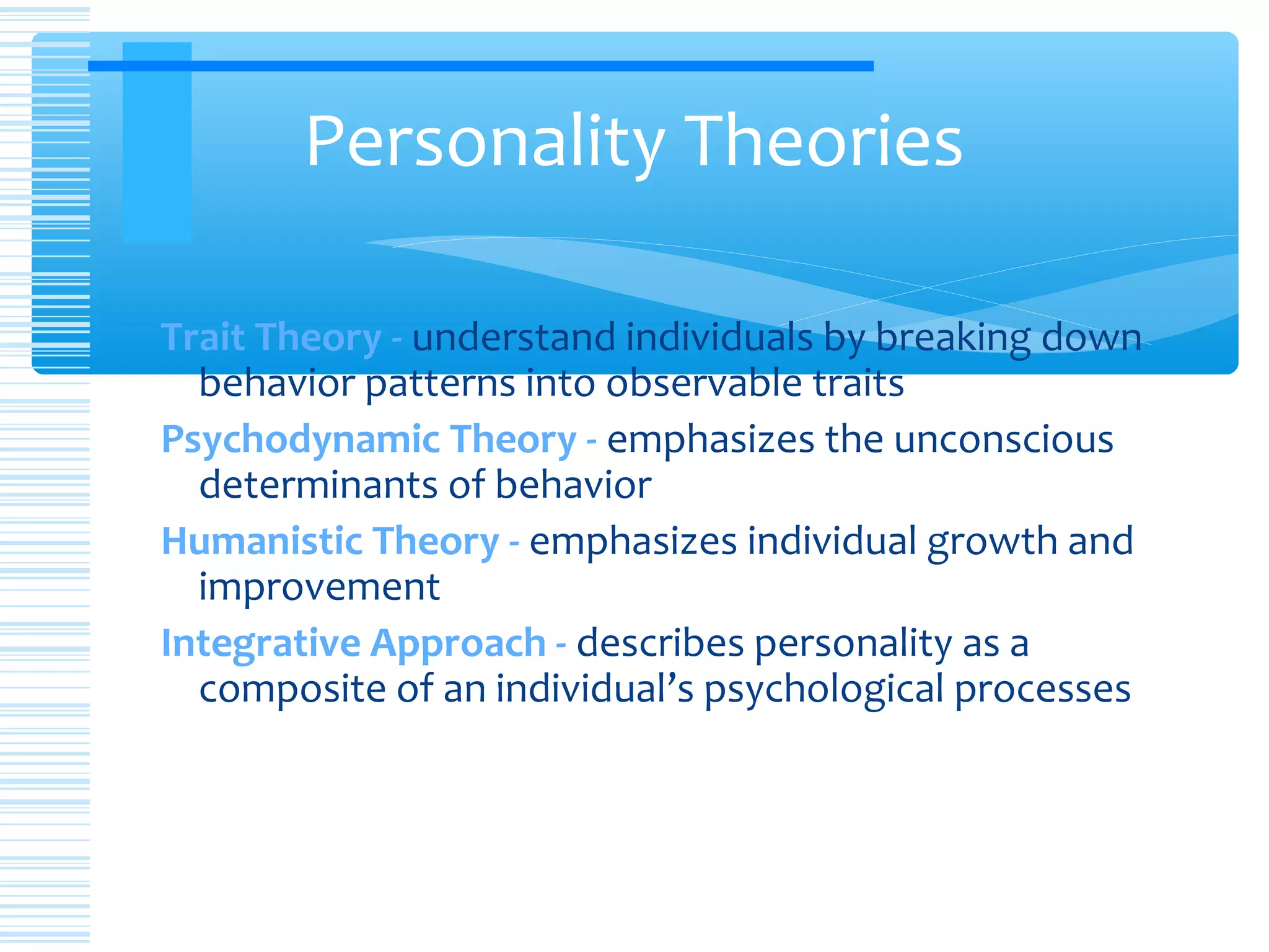 Personality, perception and attitudes | PPT
