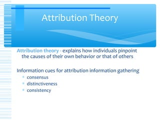 Personality, perception and attitudes | PPT