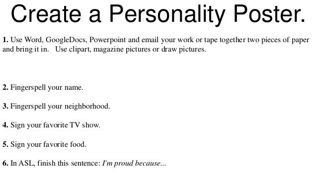Personality Poster