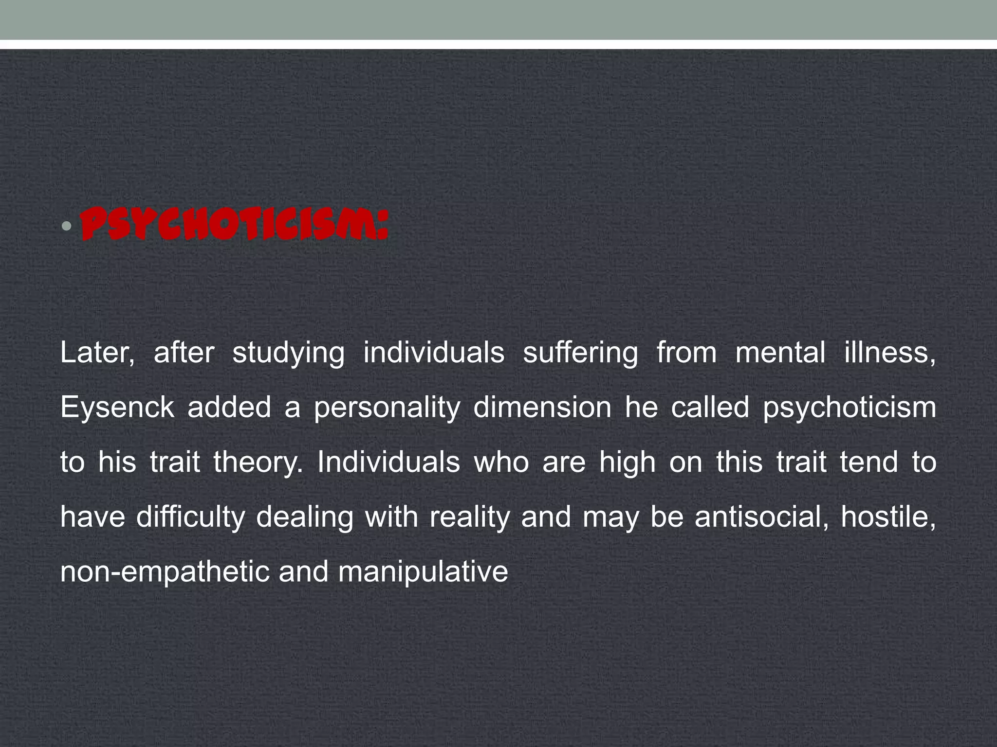 Personality and its relation to health | PPTX