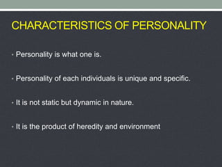 Personality and its relation to health | PPTX