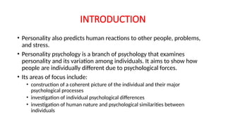 PERSONALITY PPT.pptx psychology course for students | PPTX