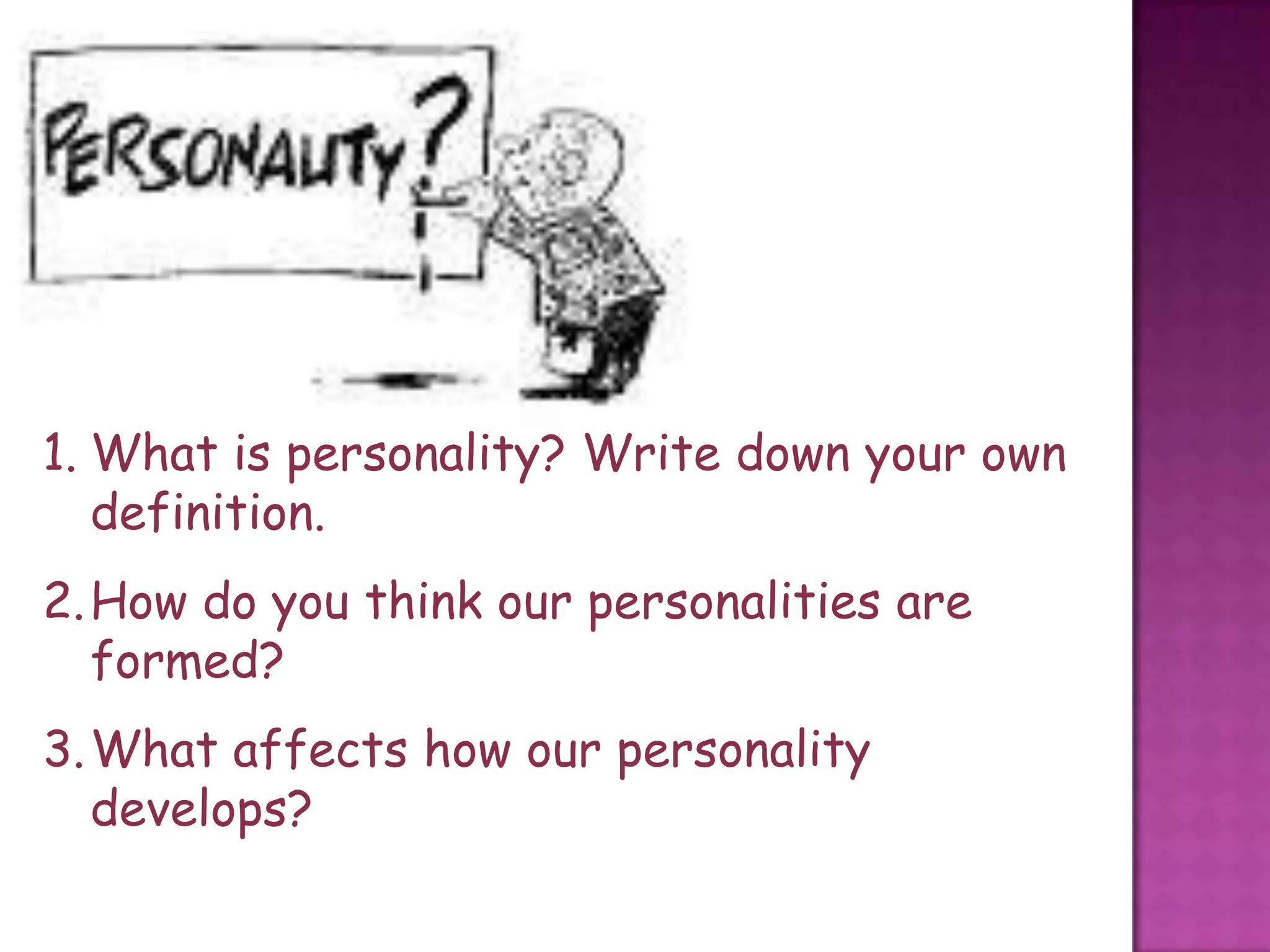 Personality presentation 2013 | PPTX
