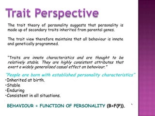 Personality presentation 2013 | PPT