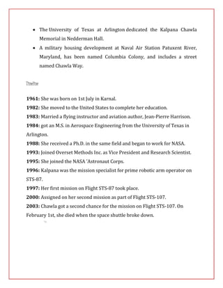 Personality profile kalpana chawla | PDF