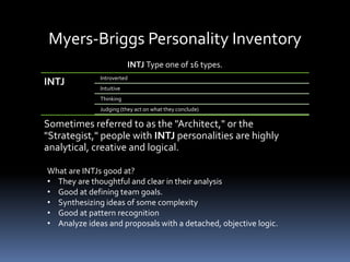 Personality Profiling Briggs Myers INTJ | PDF