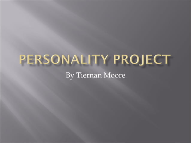 Personality project face | PPT