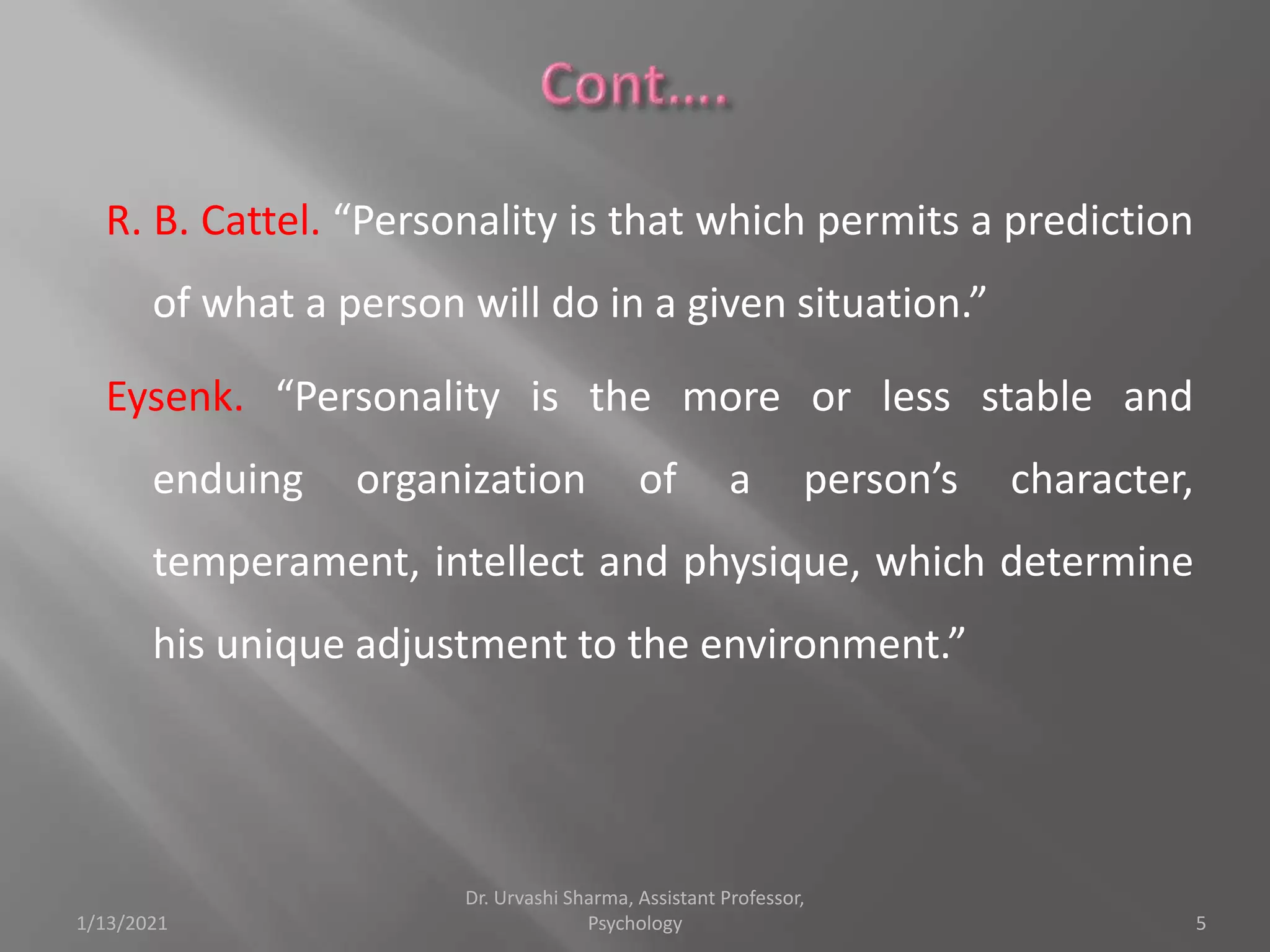 Personality psychology | PPTX