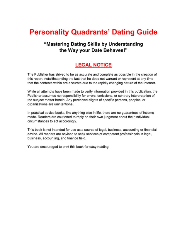 Dating Essentials and Tips | PDF
