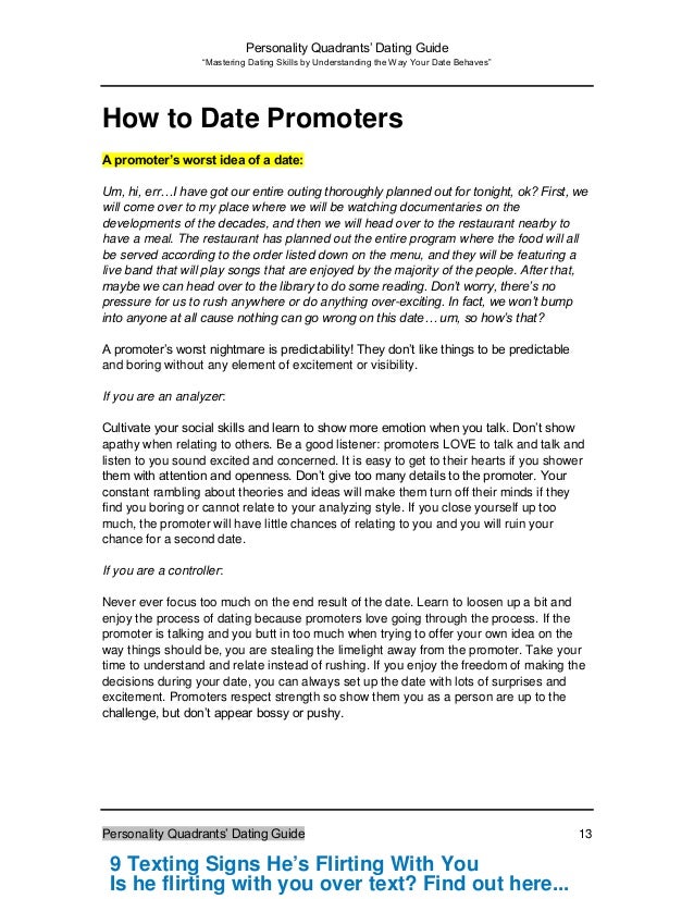 Personality Quadrants Dating Guide | PDF