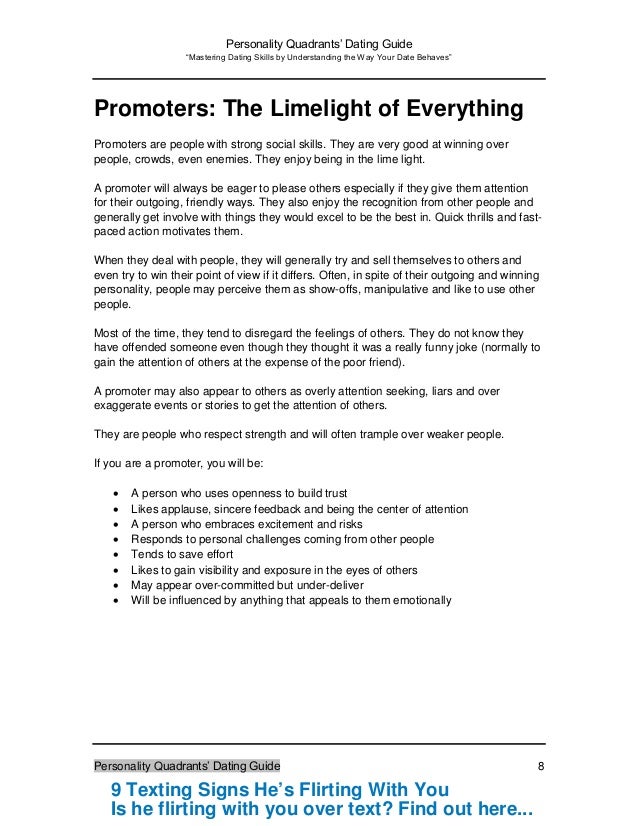 Personality Quadrants Dating Guide | PDF