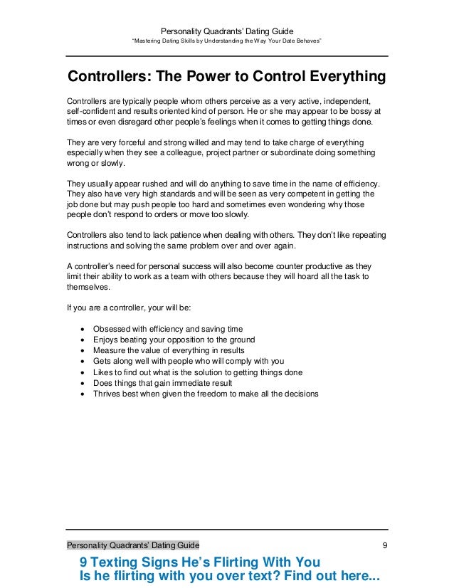 Personality Quadrants Dating Guide | PDF