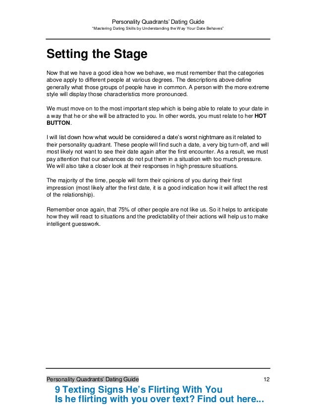 Personality quadrants dating guide | PDF