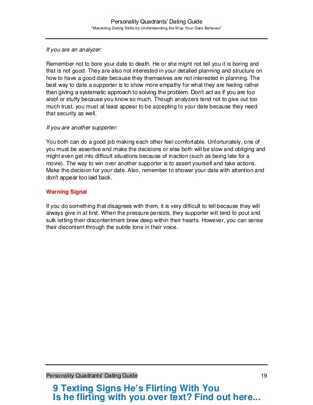 Personality quadrants dating guide | PDF