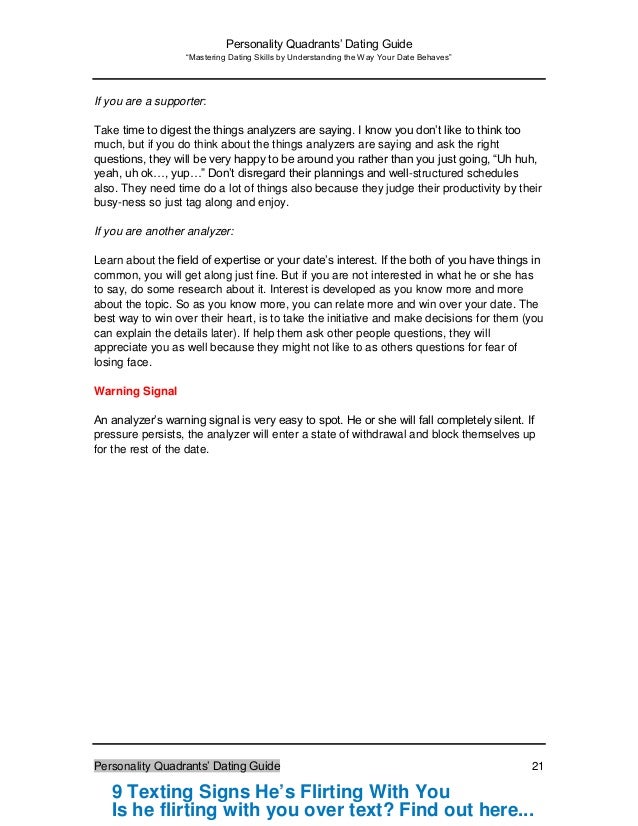 Personality quadrants dating guide | PDF