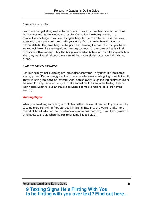 Personality Quadrants Dating Guide | PDF