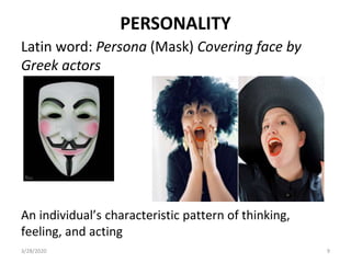 PERSONALITY: HUMAN LIFE AND STYLE FOR BEING | PPT