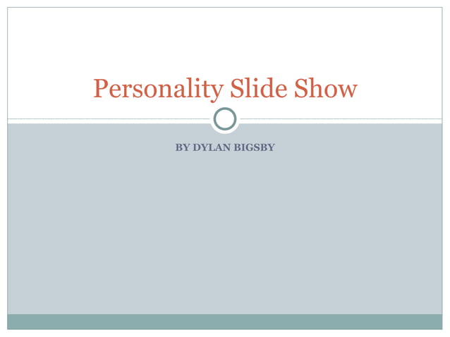 Personality Slide Show | PPT