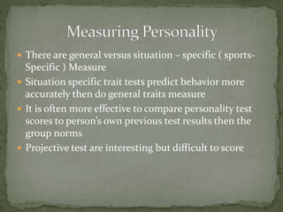 Personality & sports | PPTX