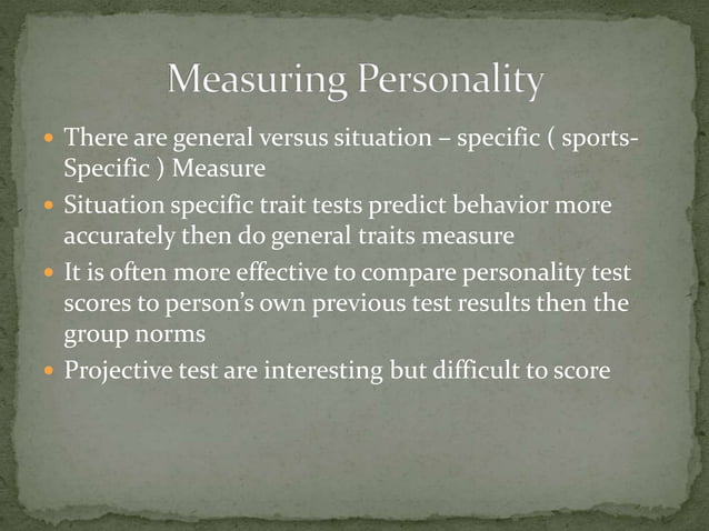 Personality & sports | PPTX