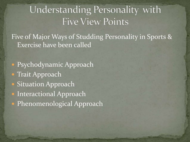 Personality & sports | PPTX