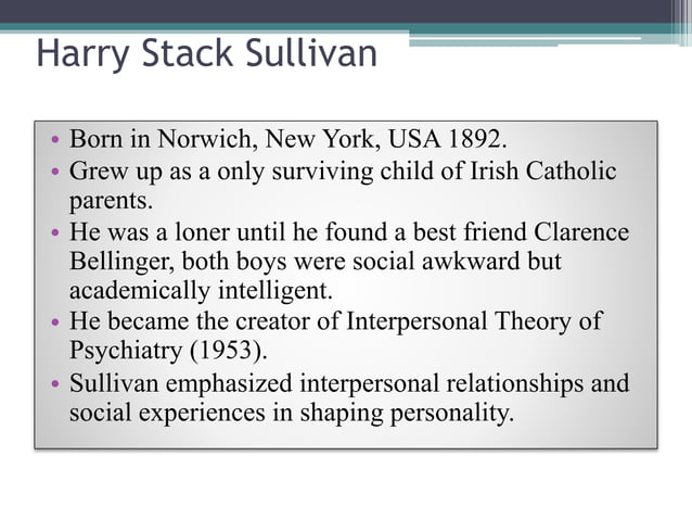 Personality structure (sullivan) | PPTX | Parenting Children Aged 4-11 ...