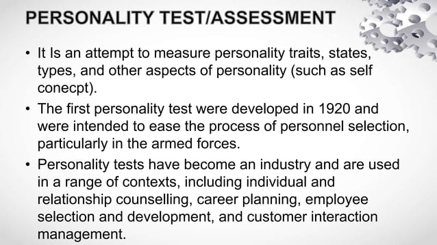 Personality test | PPTX