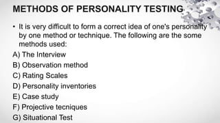 Personality test | PPTX