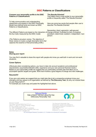 Personality Test Glen | PDF